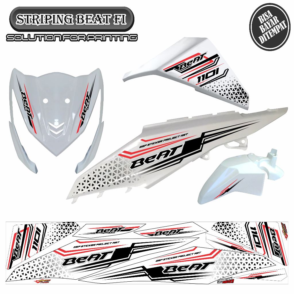 Jual STICKER VARIASI STRIPING HONDA BEAT FI OLD MOTIF TERBARU KEREN ...