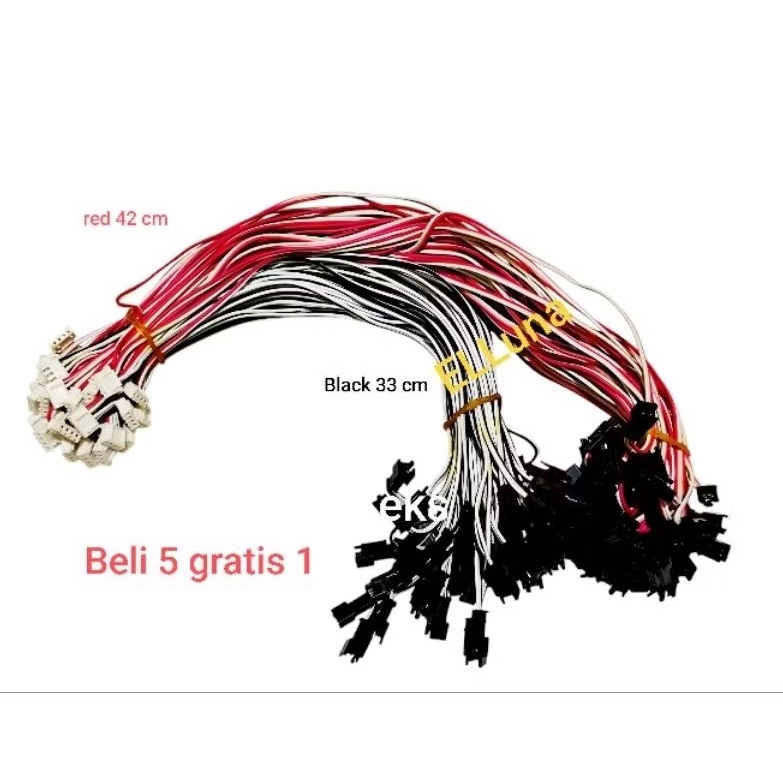 Jual kabel socket 4 pin to 2p/2p black | Shopee Indonesia