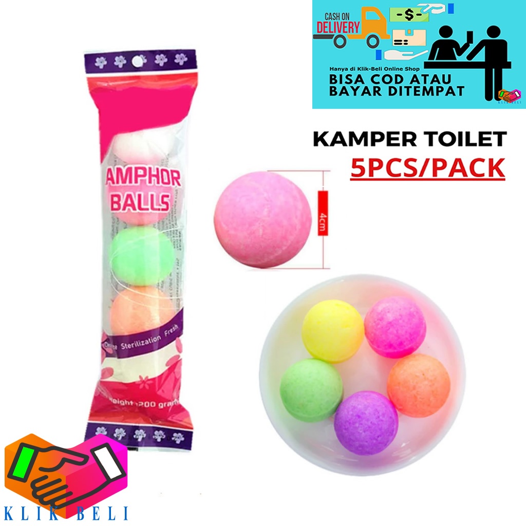 Jual Kamper Ball Isi 5 Pcs Kamper Bulat Kapur Toilet Barus Besar Jumbo ...
