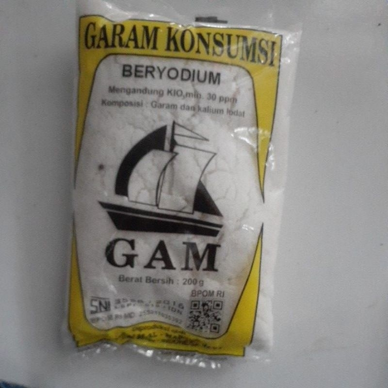 Jual GAM Garam Halus Merk Random Konsumsi Beryodium 200g | Shopee Indonesia