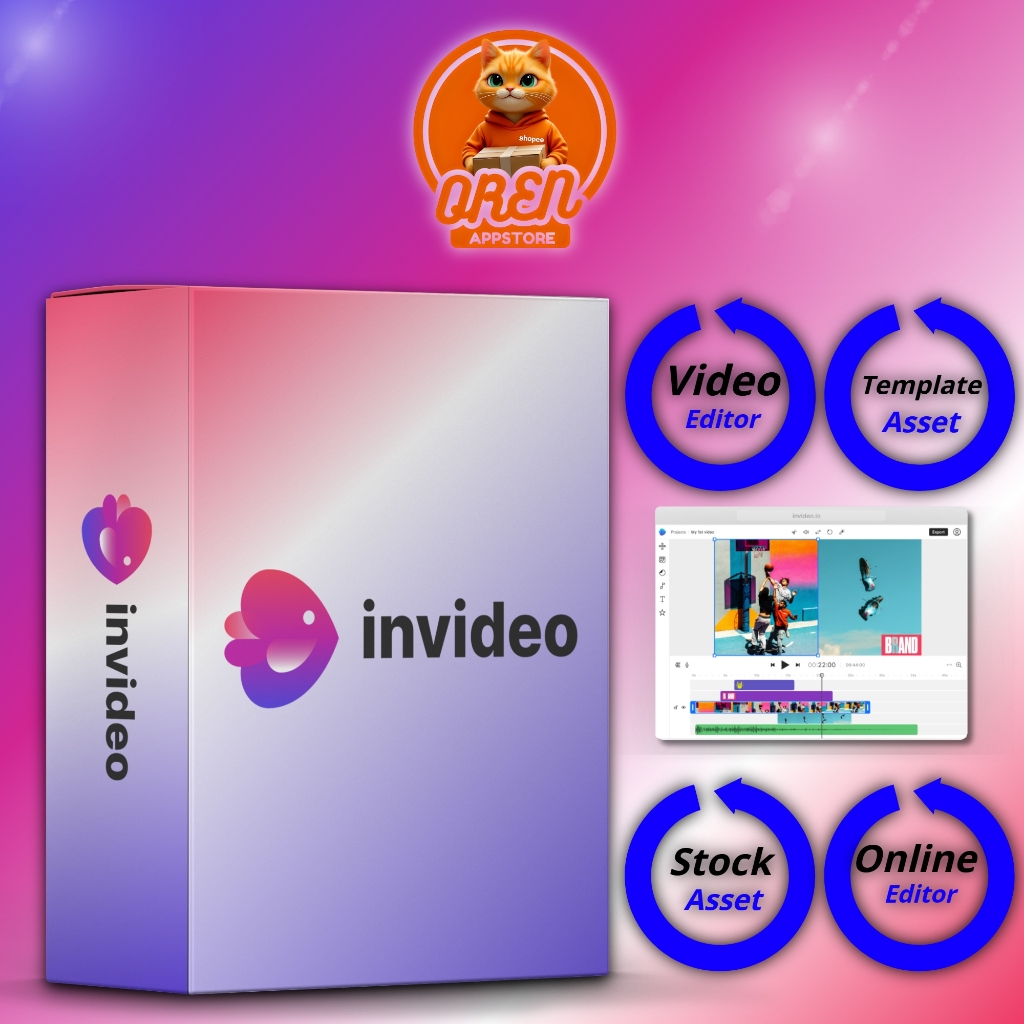 Jual Invideo Studio | Video Editor | Template | Konten Kreator ...