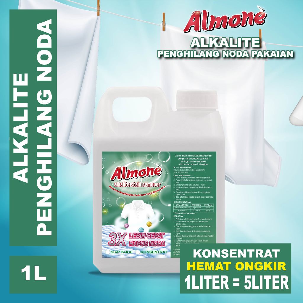 Jual Alkali Alkalite Detergen Biang Penghilang Noda ALMONE Stain ...