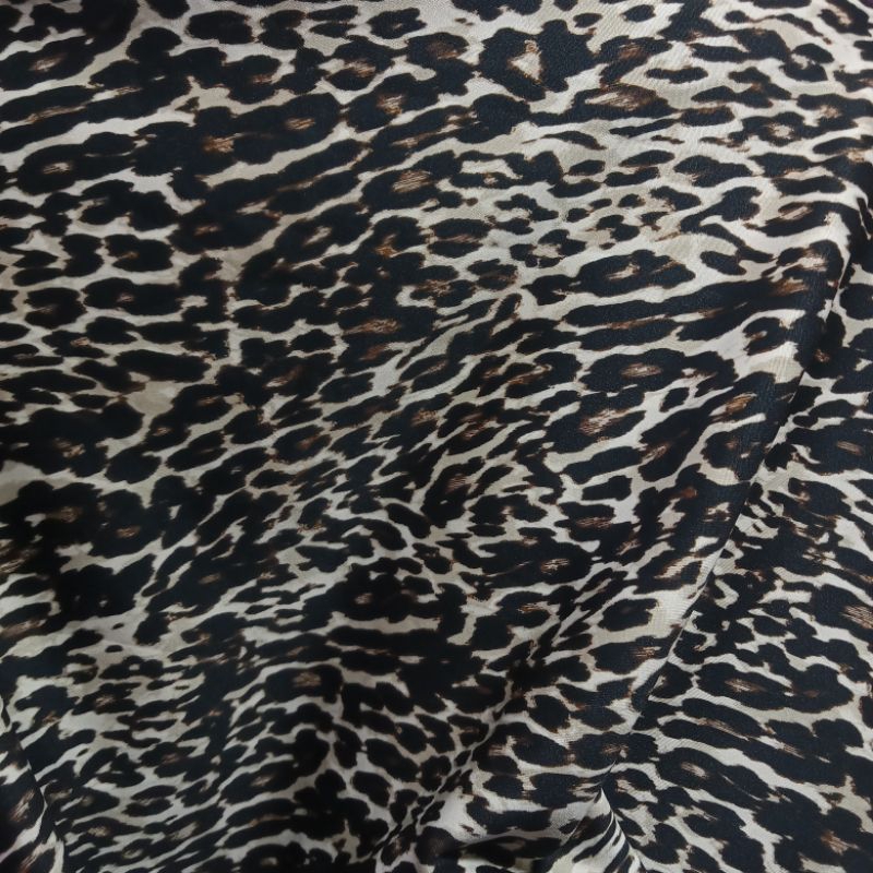 Jual Kain - Kain Spandek Scuba Motif Leopard Import - Kain Scuba Korea ...