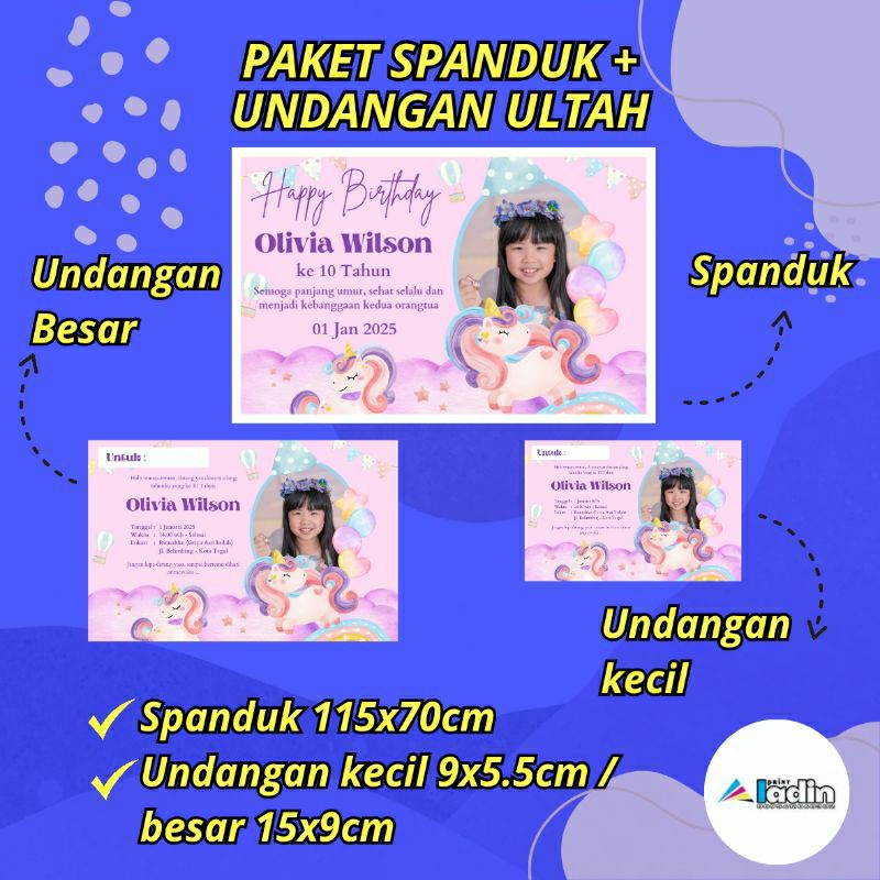 Jual PAKET SPANDUK + UNDANGAN ULANG TAHUN | Shopee Indonesia