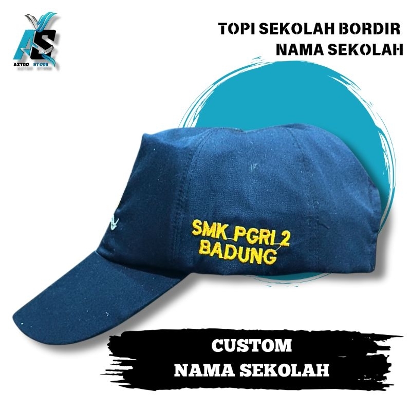 Jual TOPI SEKOLAH CUSTOM / TOPI SD MI SMP SMA SMK / CUSTOM TOPI BORDIR ...