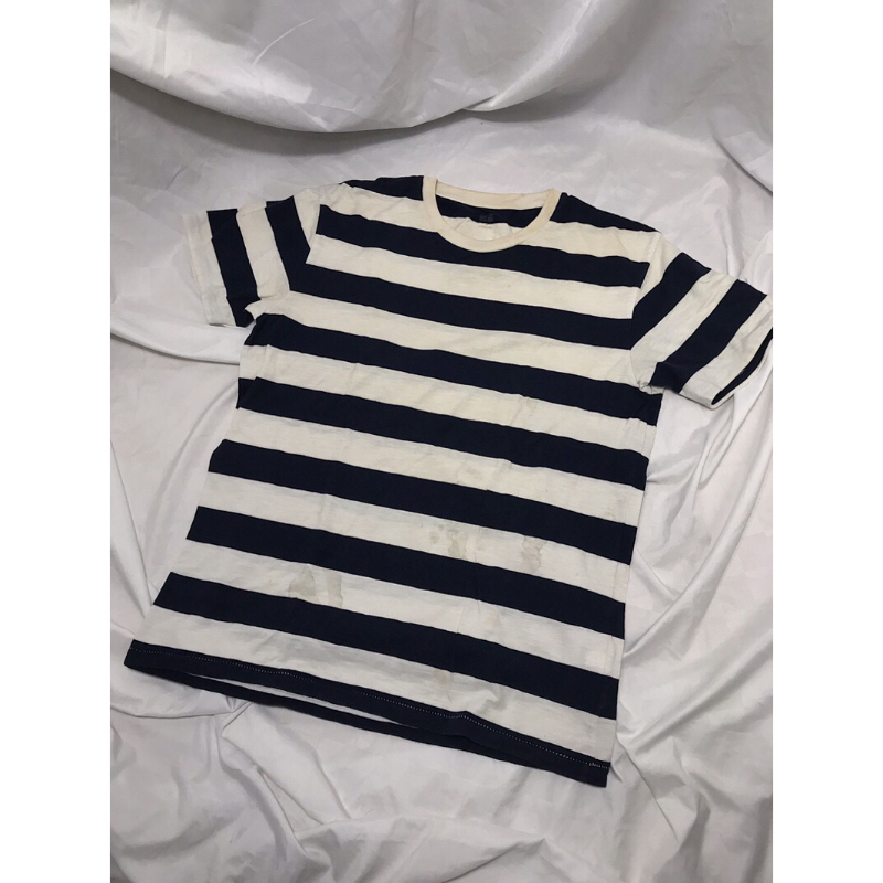 Jual (Baju/Kaos) Uniqlo Stripes T-Shirt - Navy/White | Laki-Laki | Pakaian Pria | Kaos Cowo ...