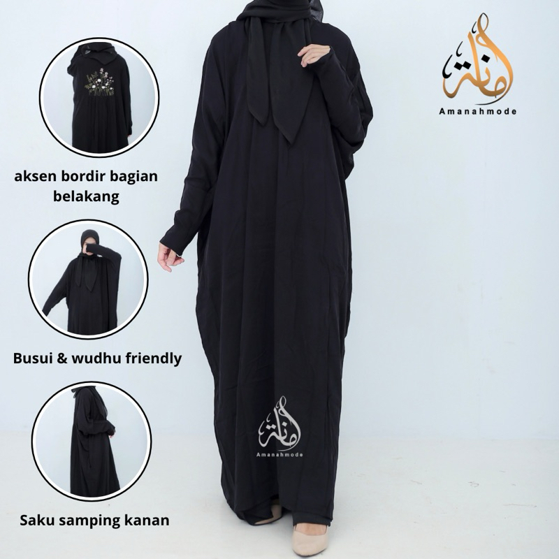 Jual Gamis Terbaru Abaya Batwing Rayon Premium - Amanahmode Aisyah | Shopee Indonesia
