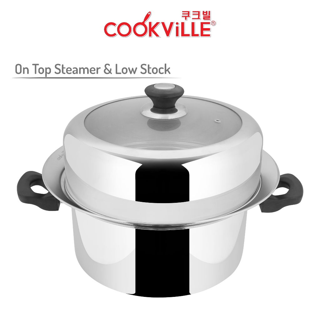 Jual [COOKVILLE] On Top Steamer & Low Stock Pot | Shopee Indonesia
