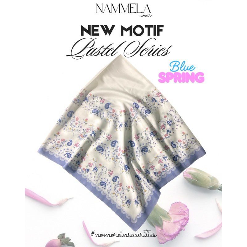 Jual Nammela Warna Biru Motif Pastel Series Blue Spring | Shopee Indonesia