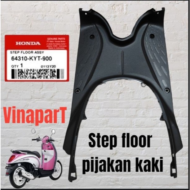 Jual step floor bordes pijakan kaki dek atas honda scoopy lama karbu KYT | Shopee Indonesia