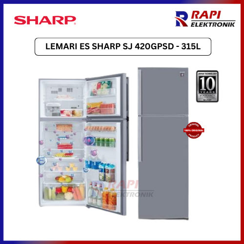 Jual LEMARI ES SHARP SJ 420GPSD / Kulkas 2 Pintu SJ-420GP-SD ...