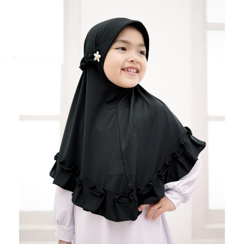 Jual Kerudung Instan Jersey Anak Hijab Pinguin Vania Bunga Jilbab Sport ...