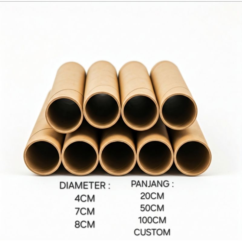 Jual pipa karton / selongsong kones paper core / pipa untuk packing | Shopee Indonesia