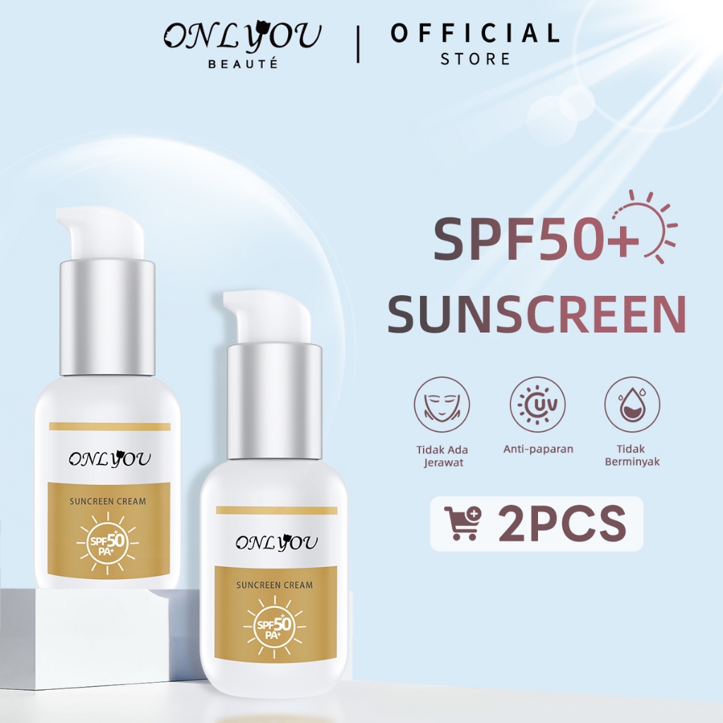 Jual ONLYOU Sunscreen SPF50+ PA+ Oil Control wajah Sunscreen Cream ...
