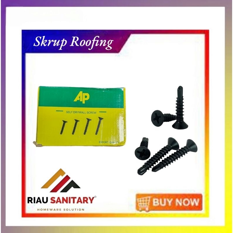 Jual baut skrup baja ringan / baut skrup roofing truss head sds 1inci ...