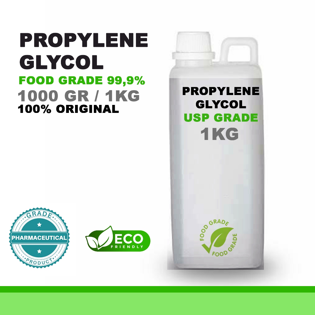 Jual PROPYLENE GLYCOL / PROPILIN GLICOL / PG 1KG USP GRADE (FOODGRADE ...