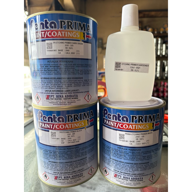 Jual Penta Etching Epoxy Aktive Primer Galvanis Hitam Putih Hijau Abu2 ...