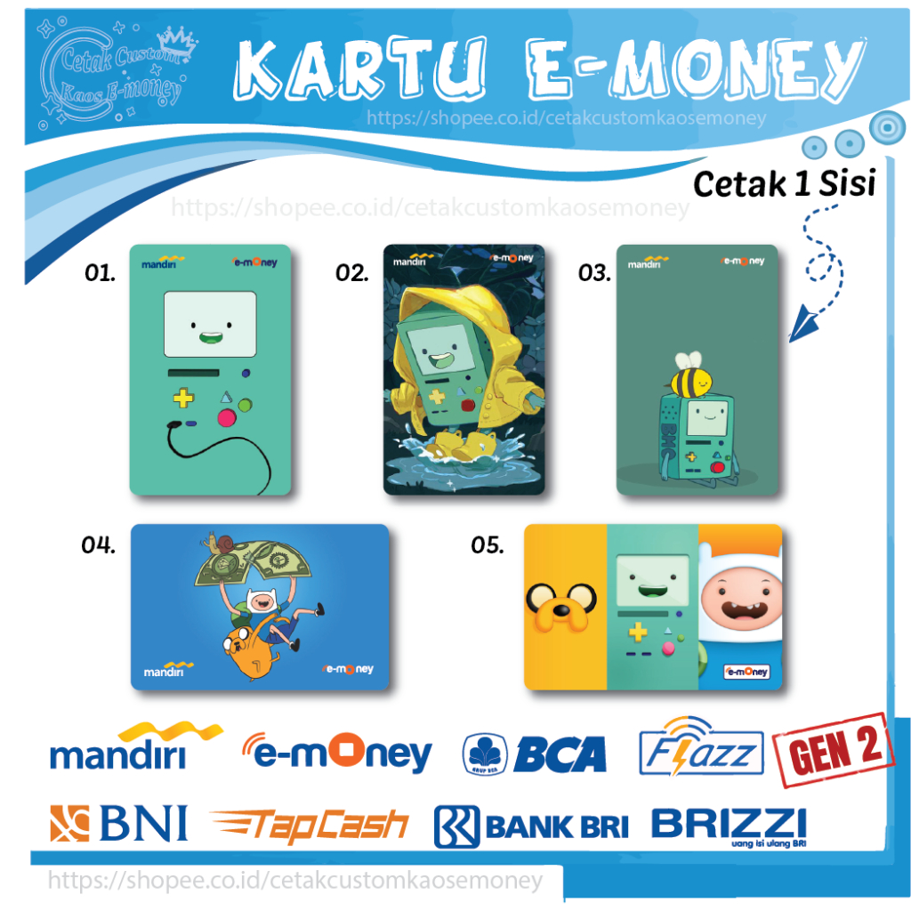 Jual KARTU E MONEY E TOLL GAMBAR ADVENTURE 2 KUMPULAN KARTUN EMONEY ...