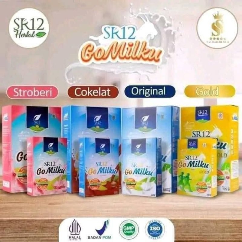 Jual SR12 Go Milkku Original Stroberi Cokelat Gold | Shopee Indonesia