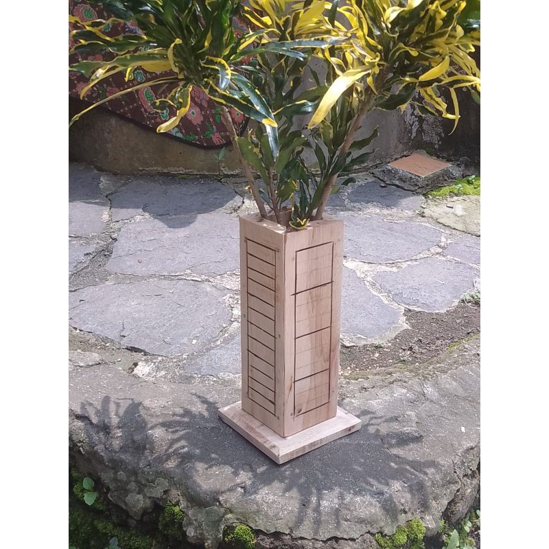 Jual VAS KAYU BUNGA TINGGI 20CM / POT MINIMALIS / VAS MINIMALIS / POT ...