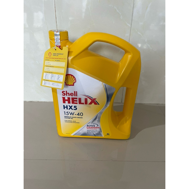 Jual Oli Shell Helix HX5 SAE 15W-40 (4L) Ori Garansi 100% | Shopee ...