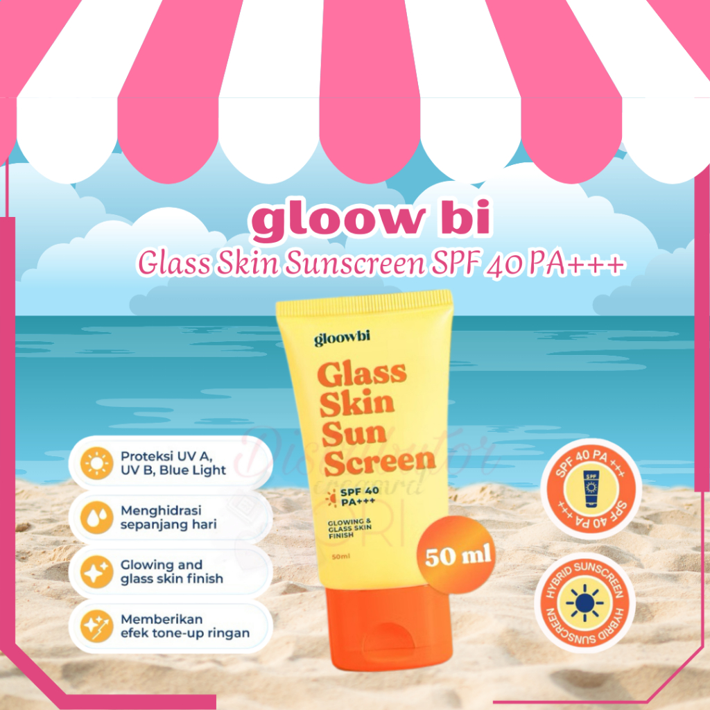 Jual Gloow&be Glowing No Effort Glass Skin Sun Screen SPF 40 PA+++ 50ml | BPOM | ORIGINAL ...
