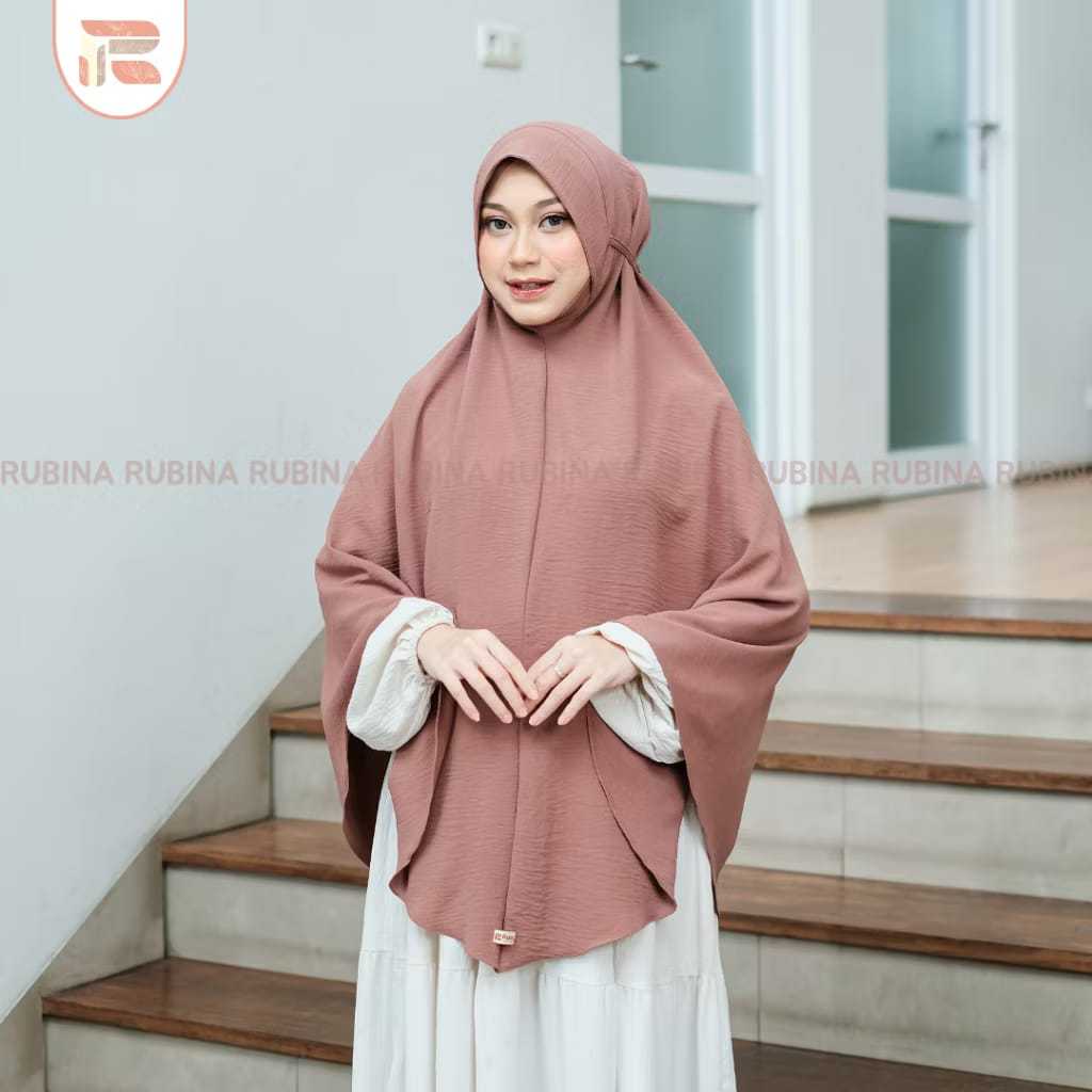 Jual khimar dagu tali malay cringkle airflow premium ukuran xxl | Shopee Indonesia