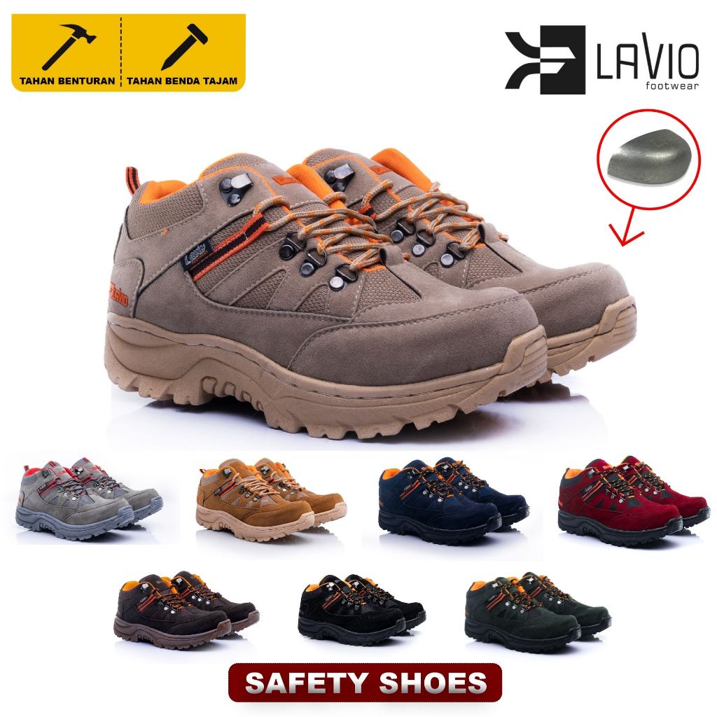 Jual Lavio Sepatu Pria Safety Boots Best Quality Geneva Low Hiking ...