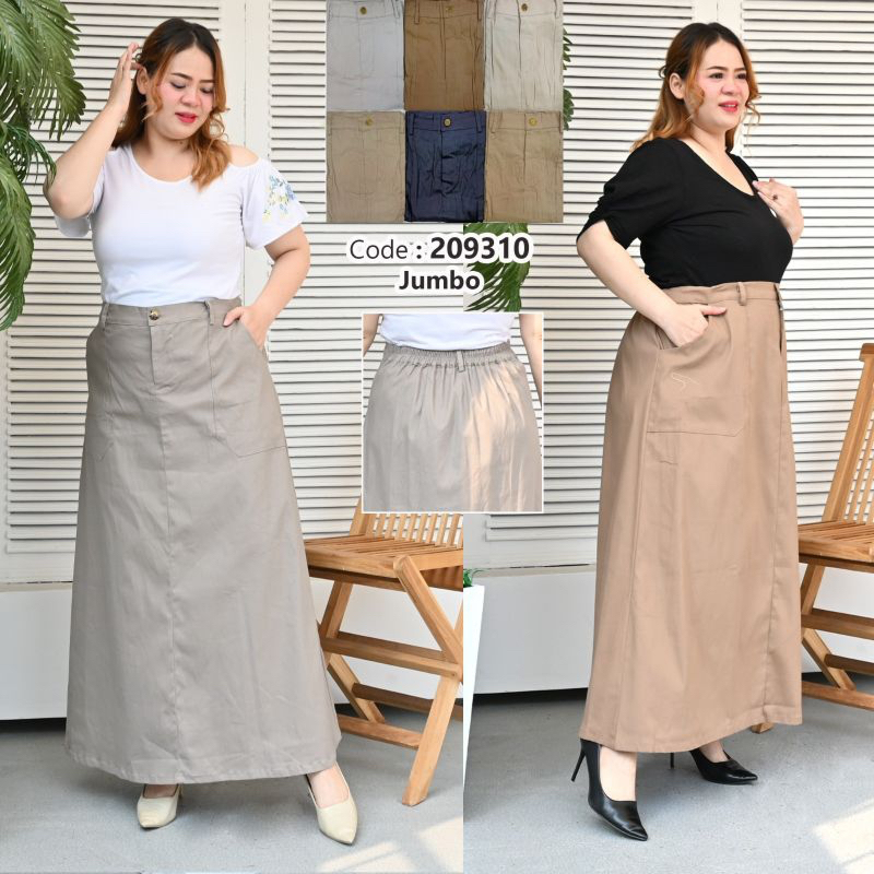 Jual Rok Panjang Ritsleting Jumbo 209310 / Rok Big Size / Rok Buat BB ...