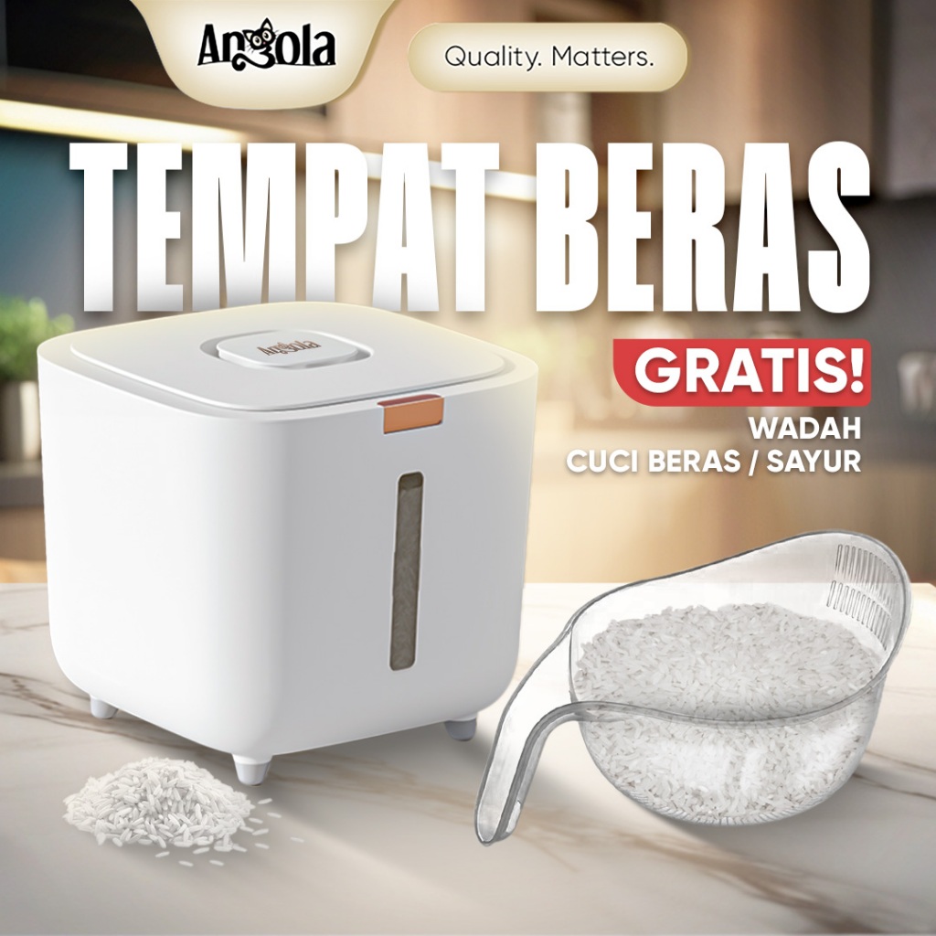 Jual Angola Dispenser Beras E03 Tempat Wadah Penyimpanan Beras Anti ...