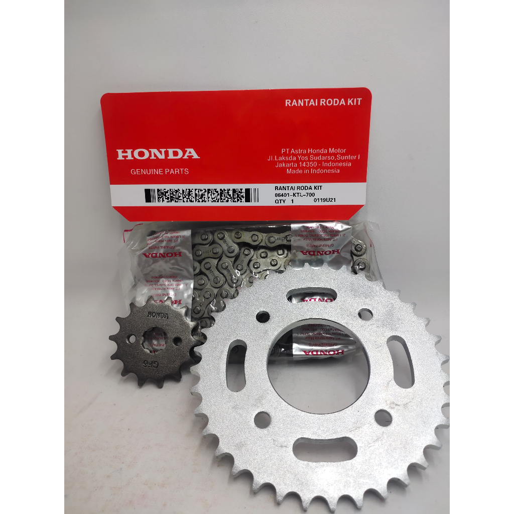 Jual ASLI GEAR SET+RANTAI KODE-KTL ORI HONDA SUPRA X 125-FIT NEW/KARISMA/REVO LAMA KUALITAS ASLI ...