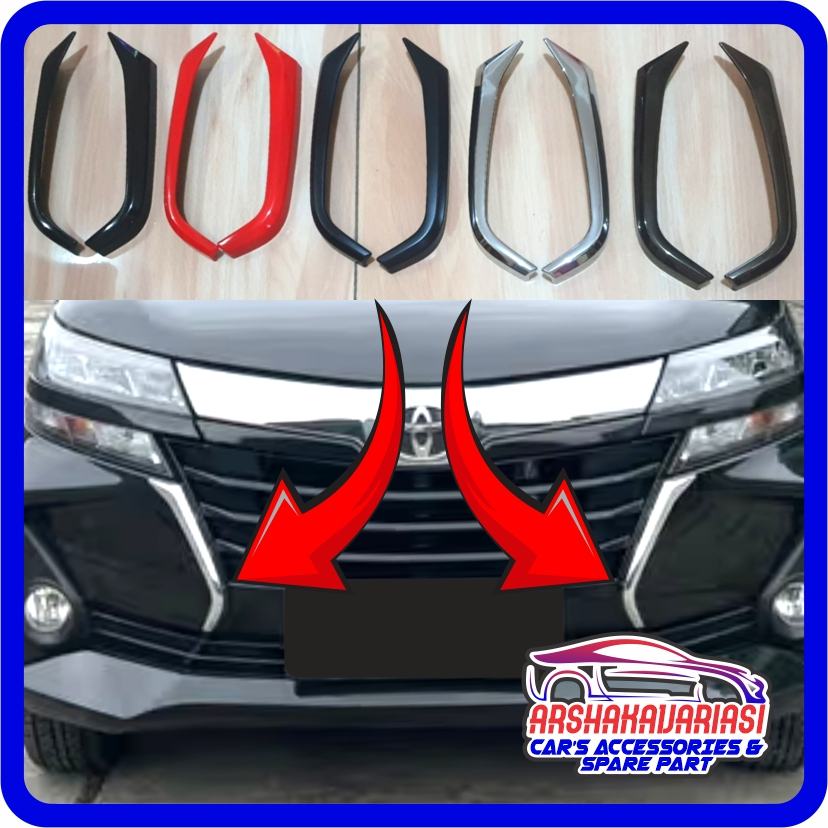Jual List Lis Garnish Bumper Bemper Grill Depan Avanza & Xenia 2019 ...