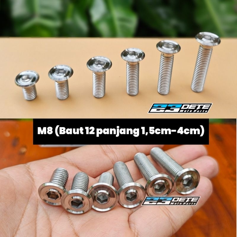 Jual Baut L stainless stenlis slim M8 ( drat 12 ) 1,5cm 2cm 2,5cm 3cm 3,5cm & 4cm bisa untuk ...