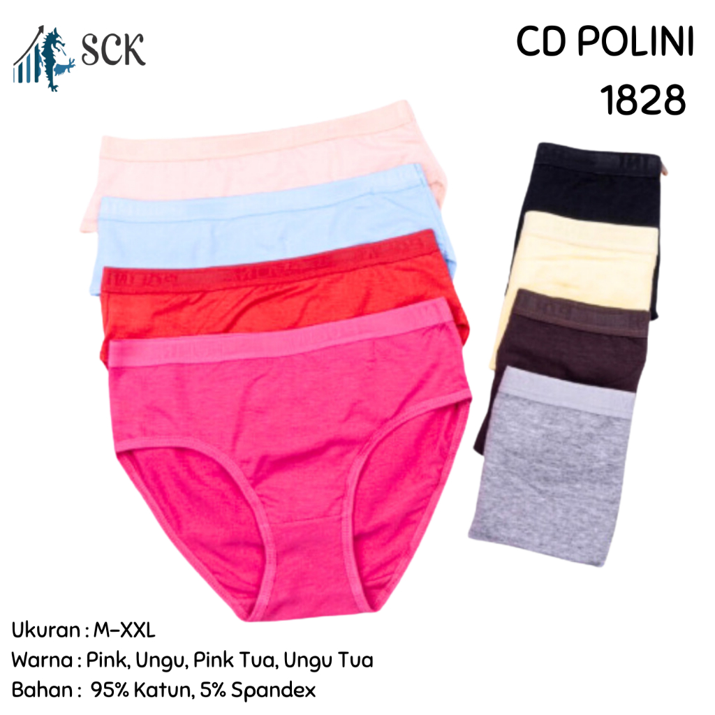 Jual [ISI 3] Celana Dalam Wanita POLINI 1828 Super Soft / CD Aneka ...
