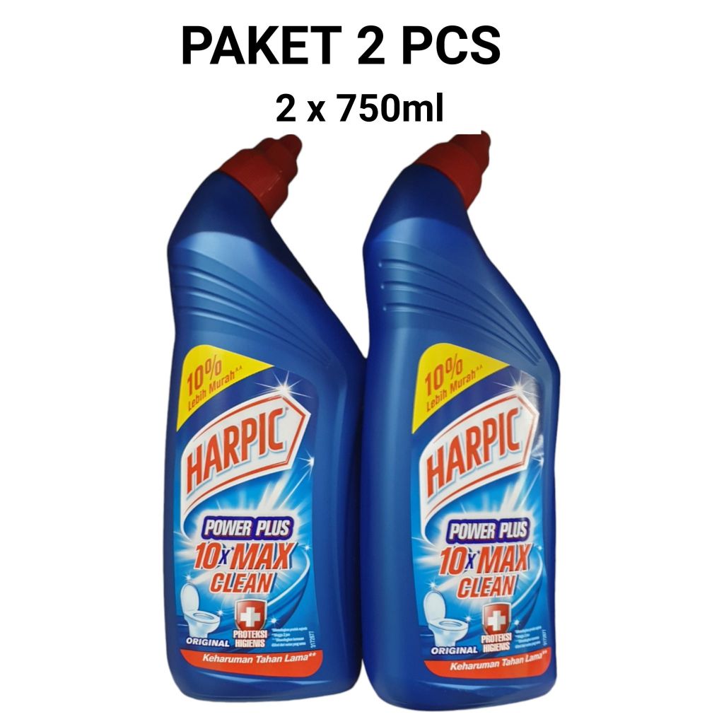 Jual PAKET 2 PCS HARPIC Pembersih Toilet Power Plus 10X Max Clean ...