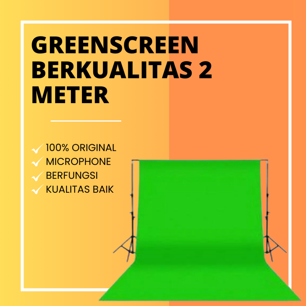 Jual 2M Promo! 2X1,5 Hijau (Green Screen) Greenscreen Berkualitas 2 ...