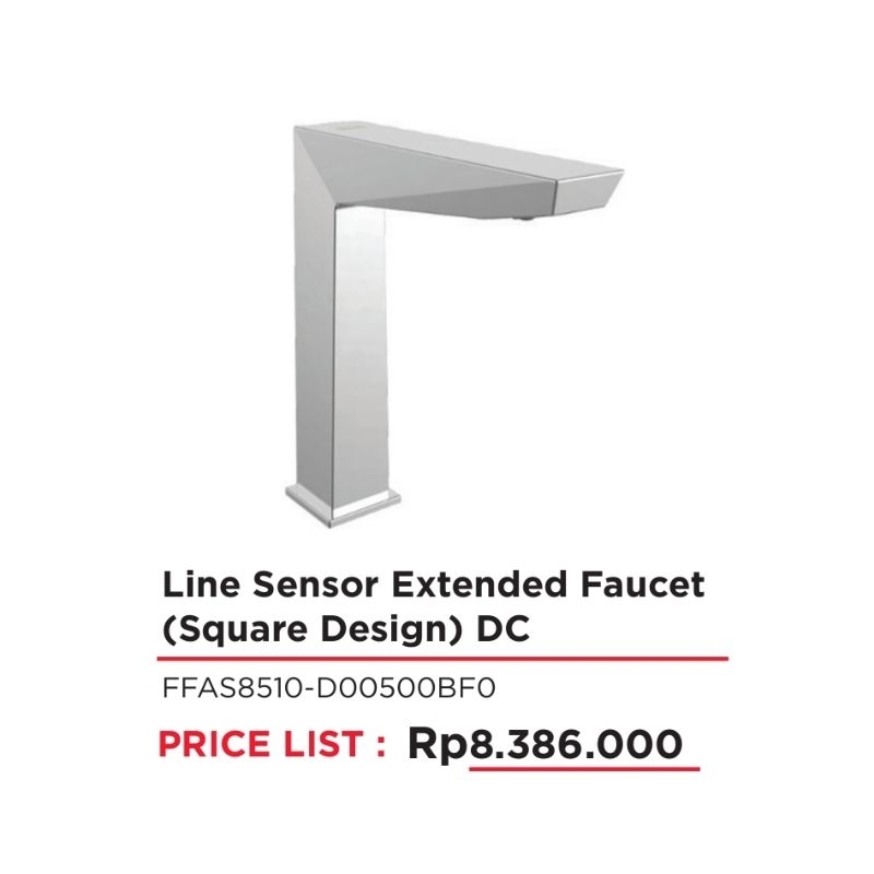 Jual Line Sensor Extended Faucet (Square Design) DC keran kran sensor ...
