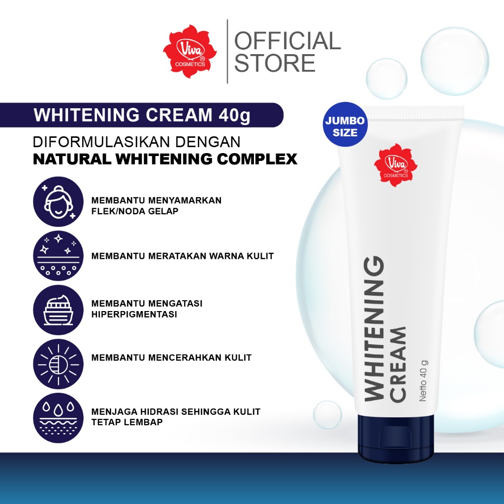 Jual [JUMBO size] Viva Whitening Cream 40g | Shopee Indonesia