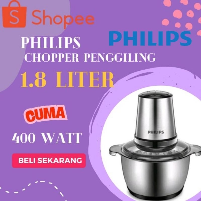 Jual Philips Chopper Penggiling 1.8 Liter Cuma dengan Udara 400 Watt ...