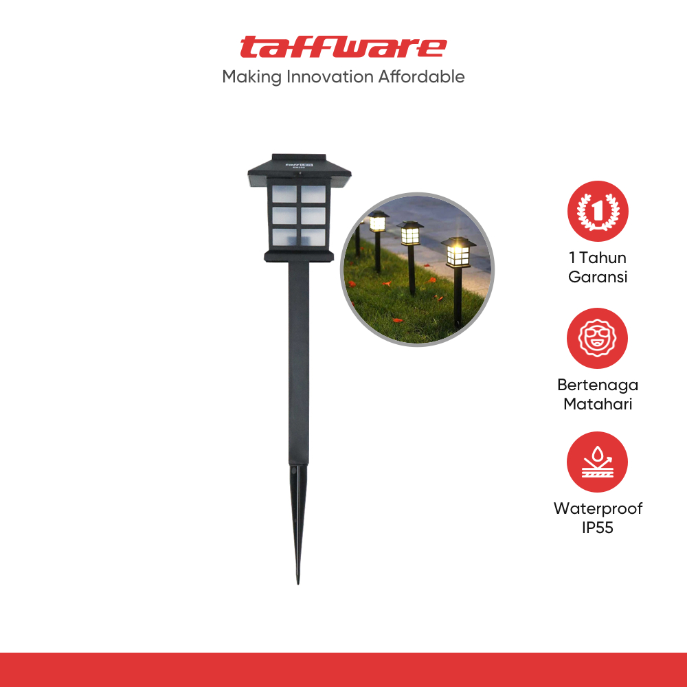 Jual TaffLED Lampu Taman Hias Tancap Sensor Cahaya Solar Power ...