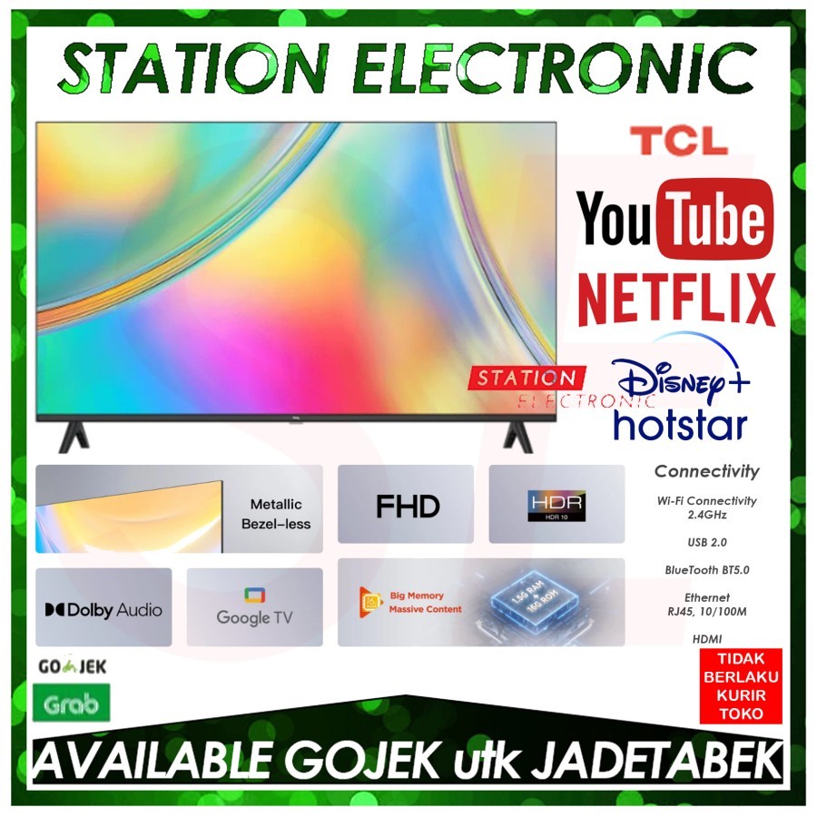 Jual TCL LED TV 40S5400 / S5400 Smart TV ( Google TV) Bezel-Less Design ...