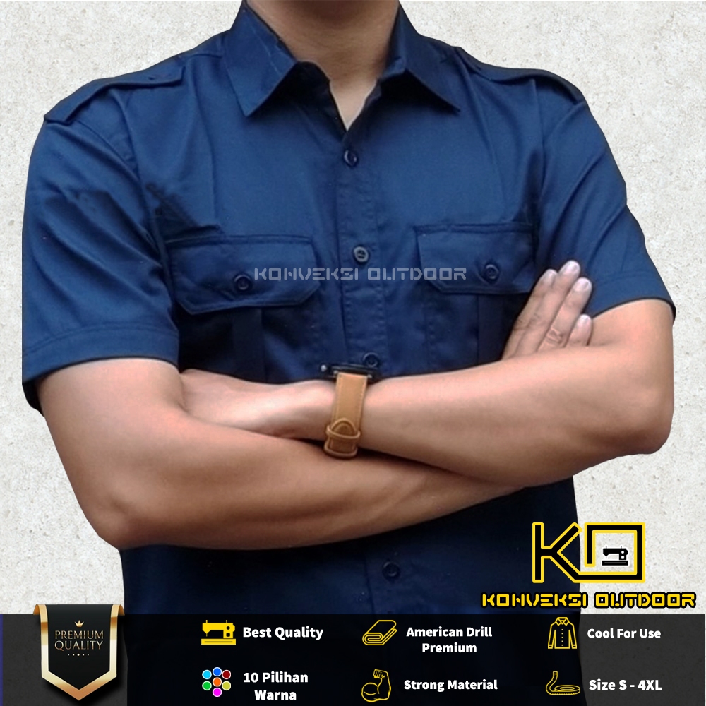 Jual BAJU KEMEJA LAPANGAN SERAGAM ATASAN PDL PDH OUTDOOR LENGAN PENDEK ...