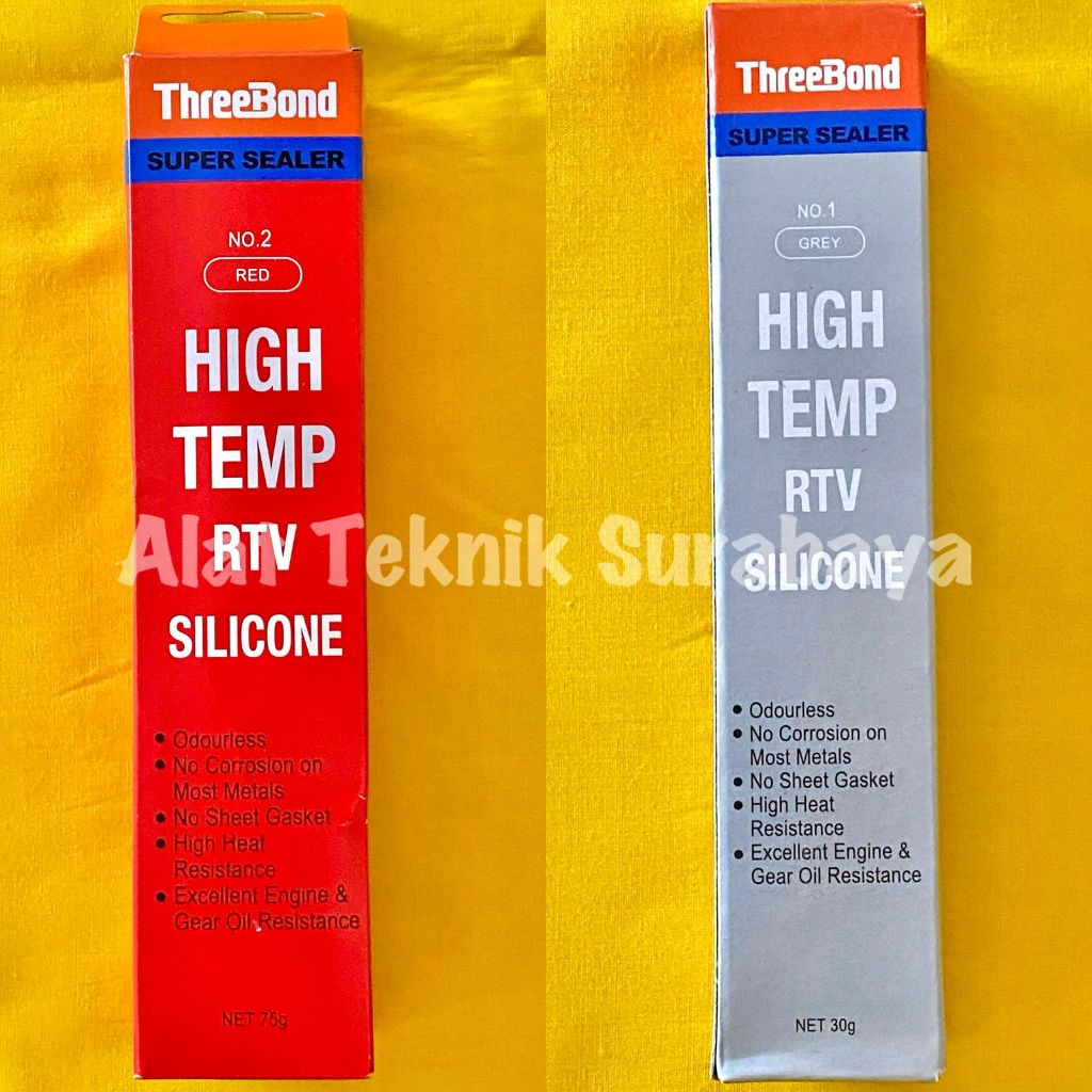 Jual LEM THREEBOND HIGH TEMP RTV SILICONE GREY RED 30 75 GR GRAM GLUE ...