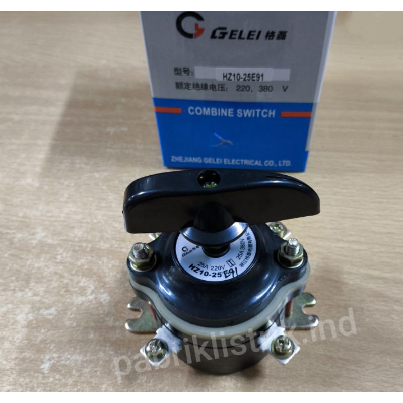 Jual Rotary Selector switch mesin las welding 25A 4 posisi HZ10 25 E91 ...