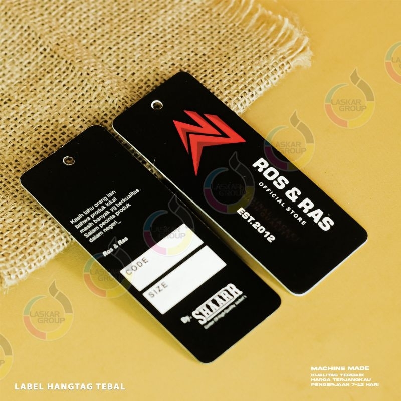 Jual Hang Tag Baju / Label Pakaian Baju / Hangtag Olshop / Clothing Tag ...