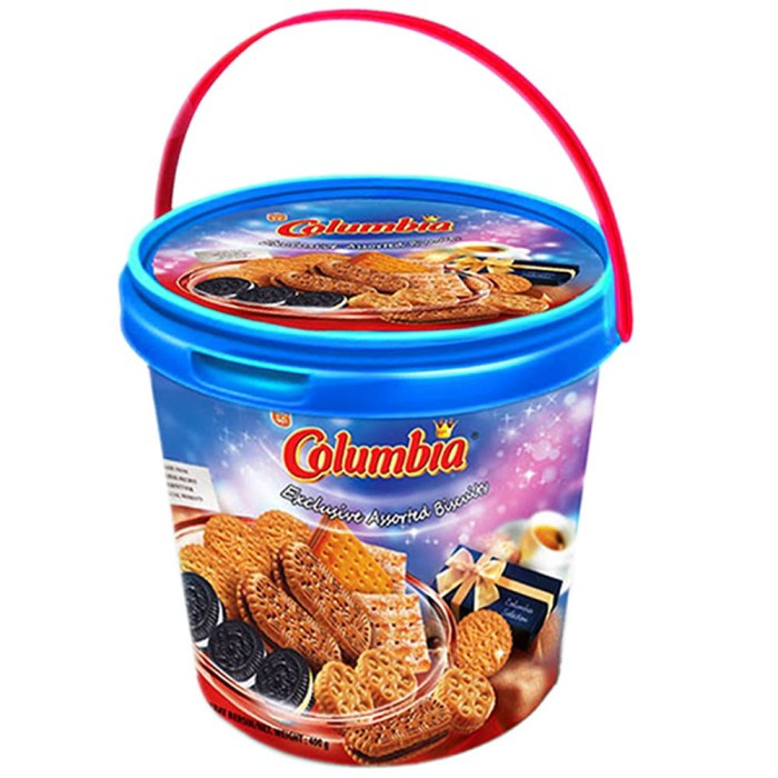 Jual COLUMBIA BISKUIT KRIM ANEKA RASA KEMASAN TIMBA 350 GRAM | Shopee ...