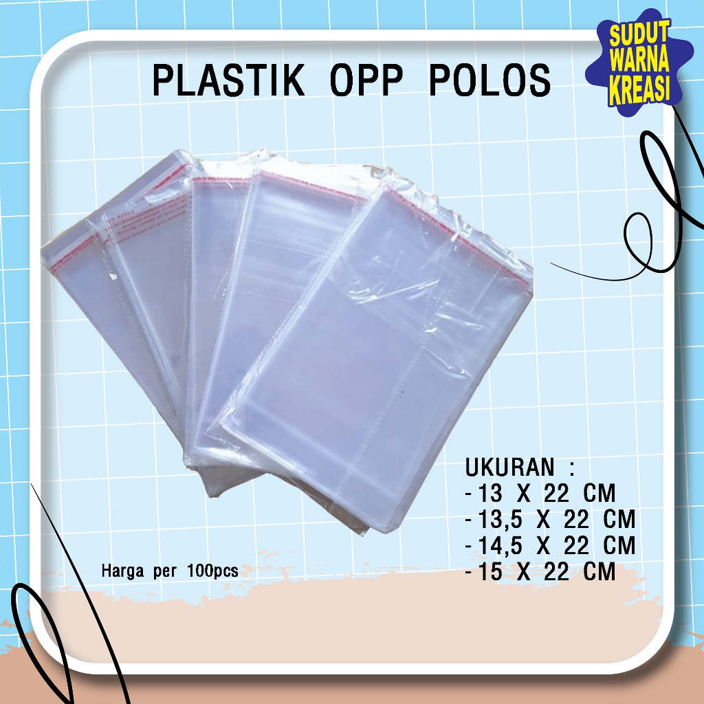 Jual Plastik OPP Ukuran 13, 13,5 14,5 15 cm Isi 100pcs | Shopee Indonesia