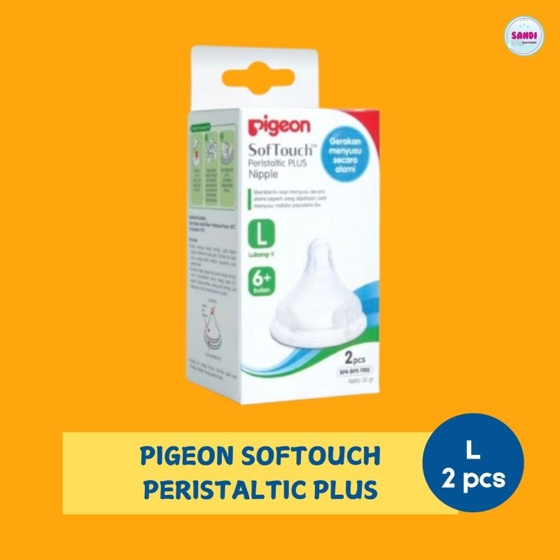 Jual Dot Pigeon Softouch Peristaltic Plus L (2 pcs) | Shopee Indonesia