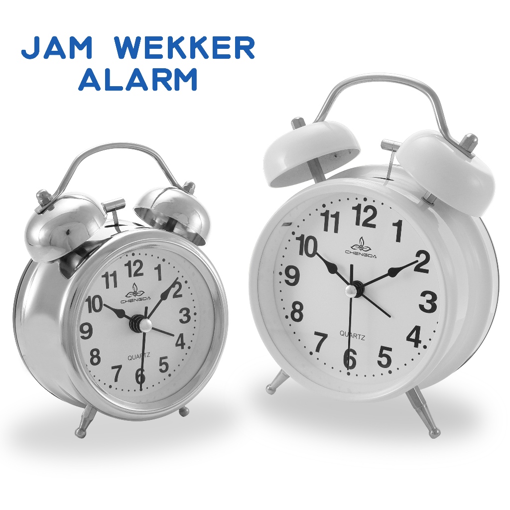 Jual Jam Weker Beker Sweep Alarm Kring 8819 Diameter 8.7cm x 12.5cm x 4 ...