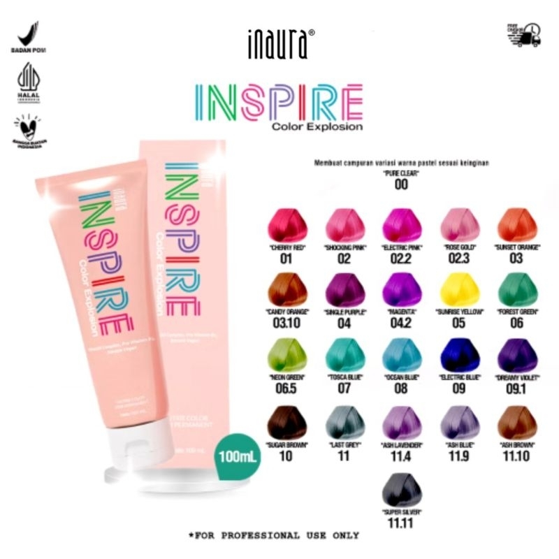 Jual INAURA INSPIRE Color Explotion 100mL | Semi Permanent Hair Color ...
